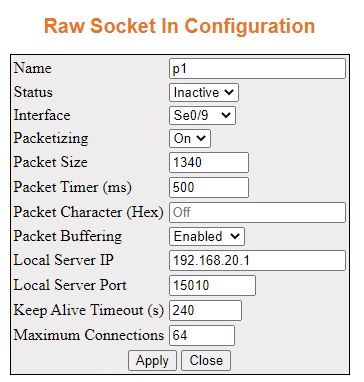 Serial Profile Configuration